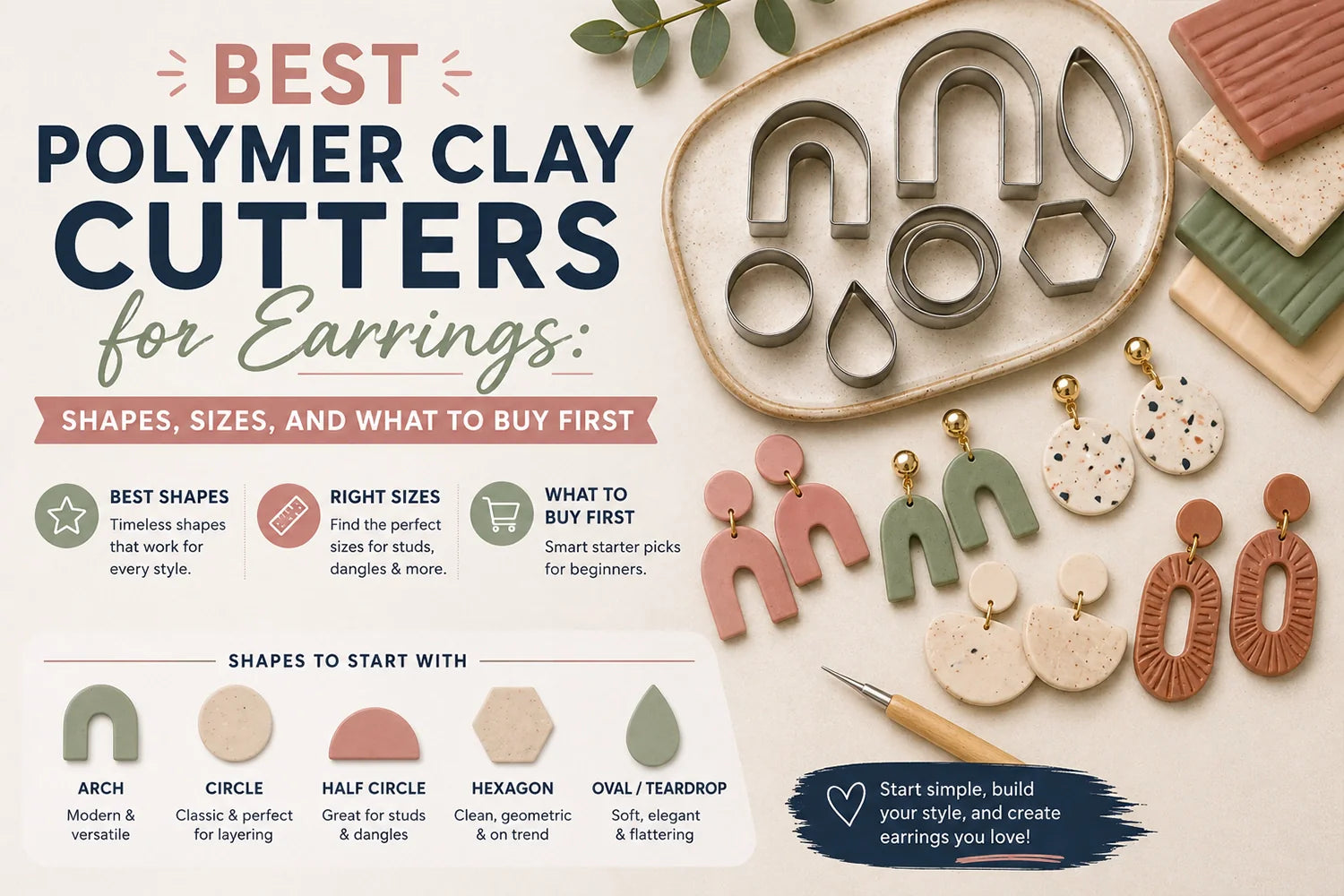 Best Polymer Clay Cutters for Earrings: Shapes, Sizes, and What to Buy ...